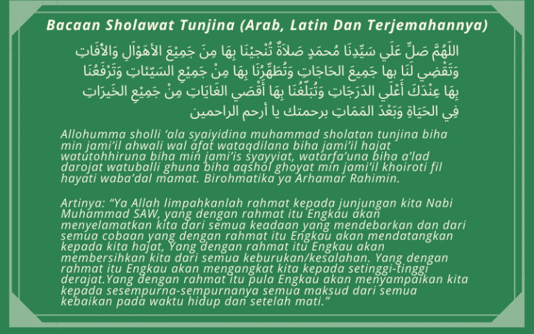 √ Sholawat Tunjina Tulisan Arab, Latin, Terjemah & Keutamaan